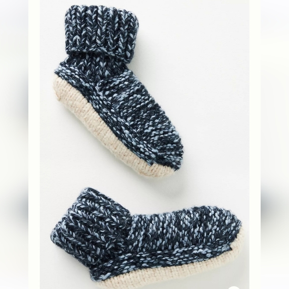 Anthropologie | Shoes | Anthropologie Lemon Movie Night Slippers Blue ...